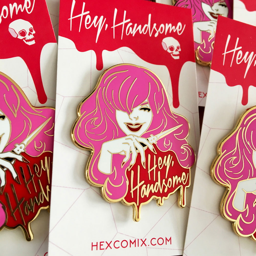 HEX11 Enamel Pin - Hey Handsome – HexComix